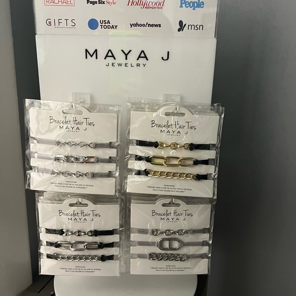 Maya | Jewelry | Maya Black And Gold Bracelets | Poshmark